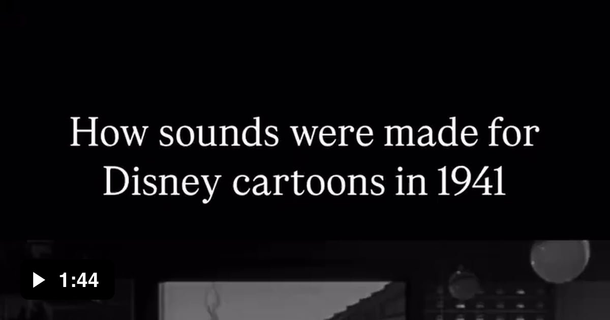 How Sounds Were Made For Disney Cartoons In 1941 - 9GAG