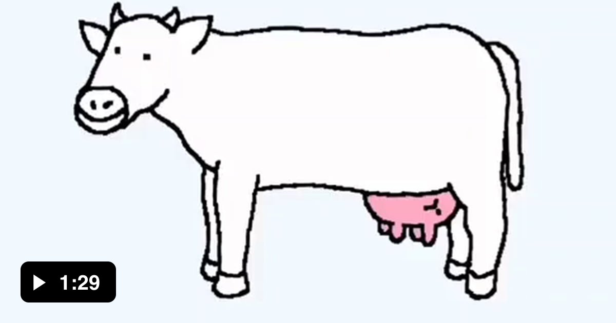Oh, just an animated cow video - 9GAG