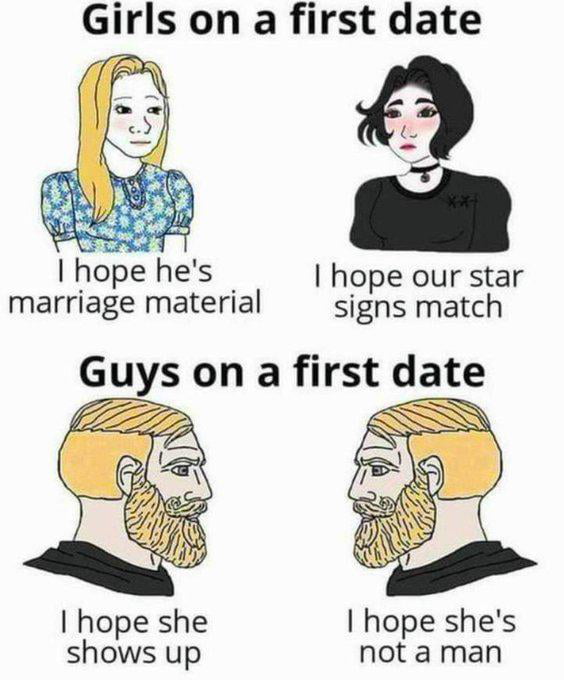 Girls vs boys.. first date.. - 9GAG