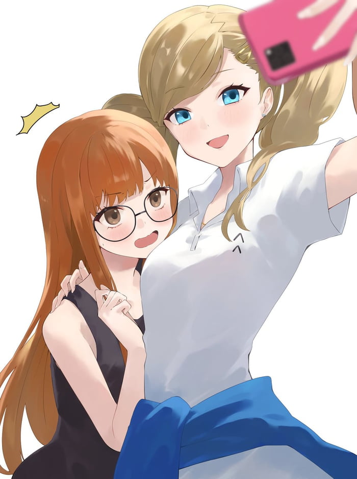 Posting Persona pics daily. Day 2533: P5 Futaba and Ann. Happy Easters ...