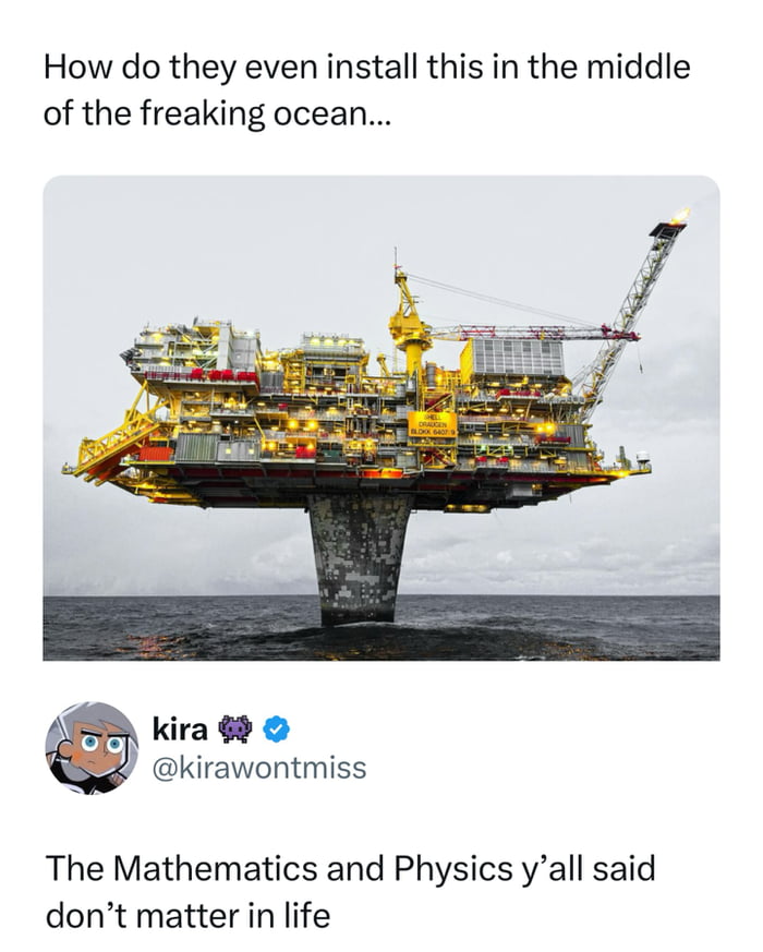 When math finally justifies itself in the middle of the ocean - 9GAG