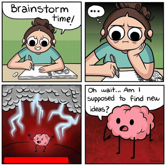 Brainstorming! Where every wild idea is a step closer to brilliance or ...