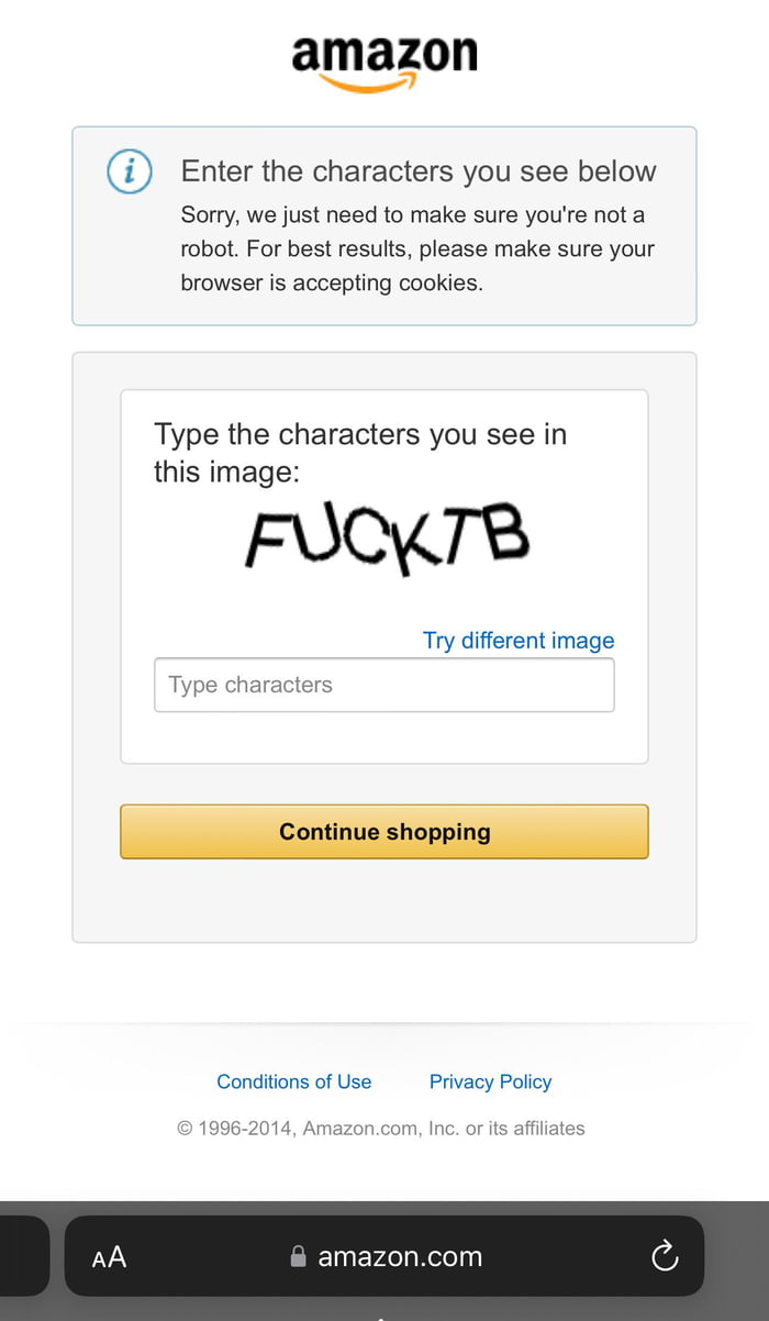Agressive Amazon Verification - 9GAG