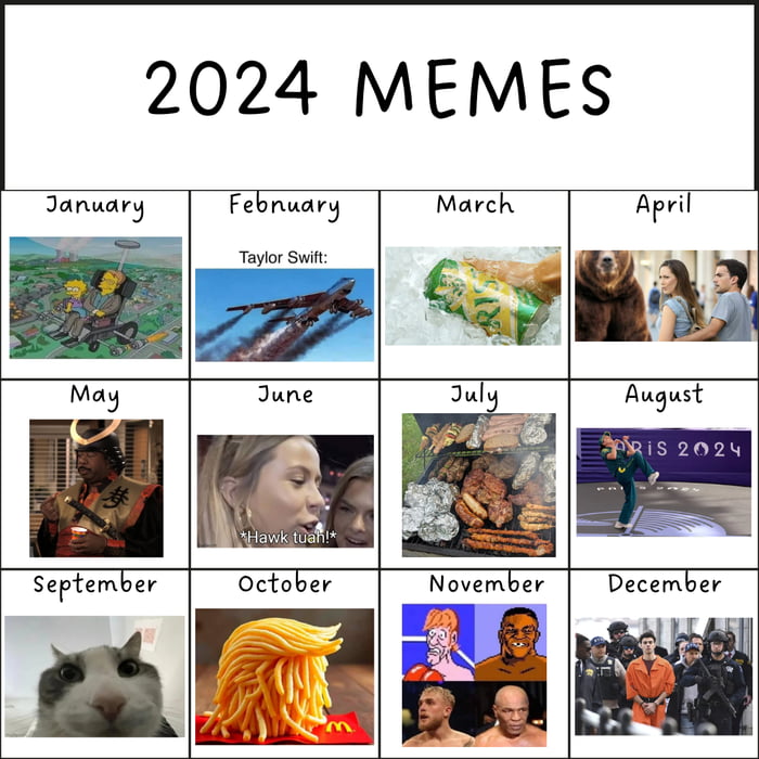 I made the 2424 meme Calendar! - 9GAG