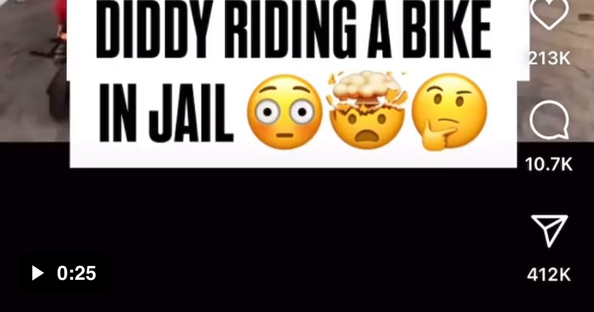 Diddy riding a motorcycle in jail. - 9GAG
