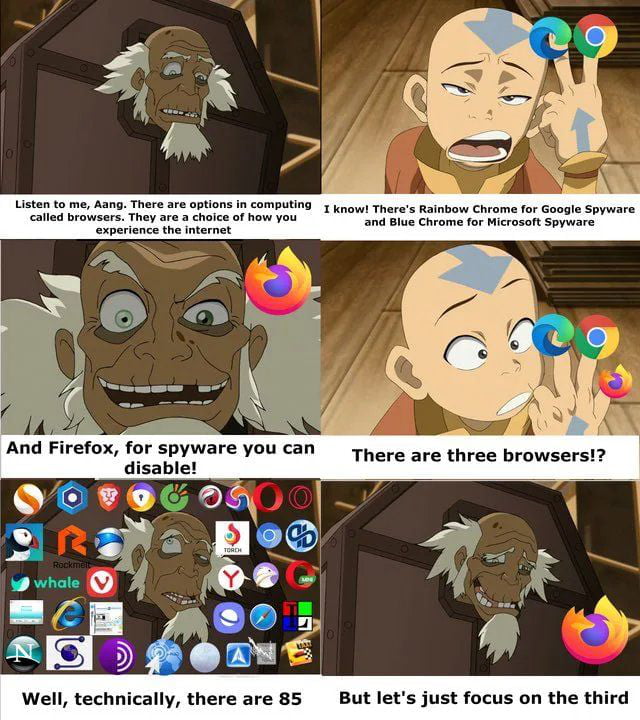 When you fought in the first browser wars and have memories of long dead browsers too. - 9GAG