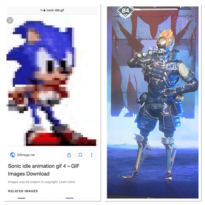 Just noticed Octane has the same idle animation as The original Sonic ...