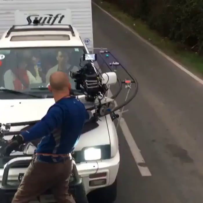 Filming a car scene - 9GAG