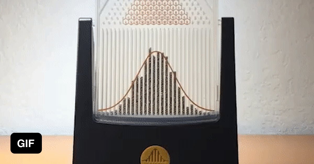 The Galton Board is a 19cm by 10cm (7.5in by 4.5in) desktop probability ...