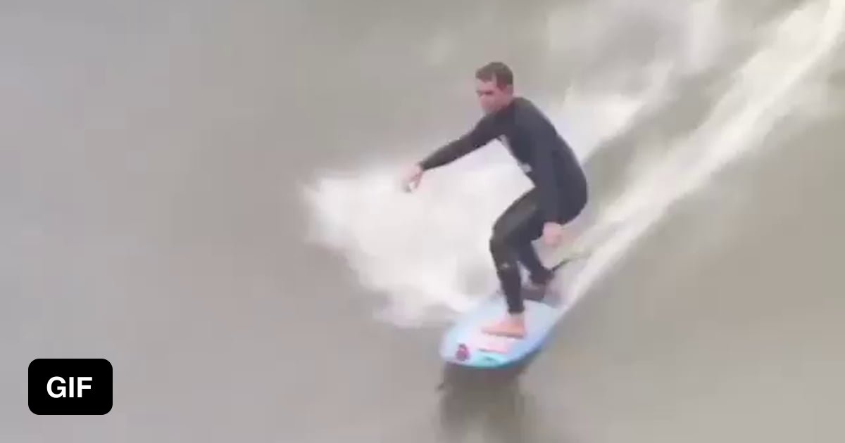 Monster wave eats man - 9GAG