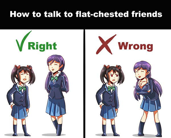 How to talk to flat-chested friends - 9GAG