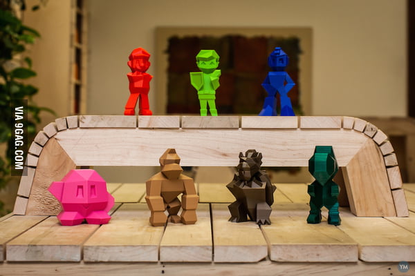 3D Printed Retro Video game characters. - 9GAG
