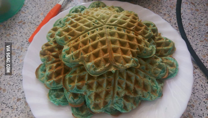I made blue waffles... instantly thought of 9gag - 9GAG