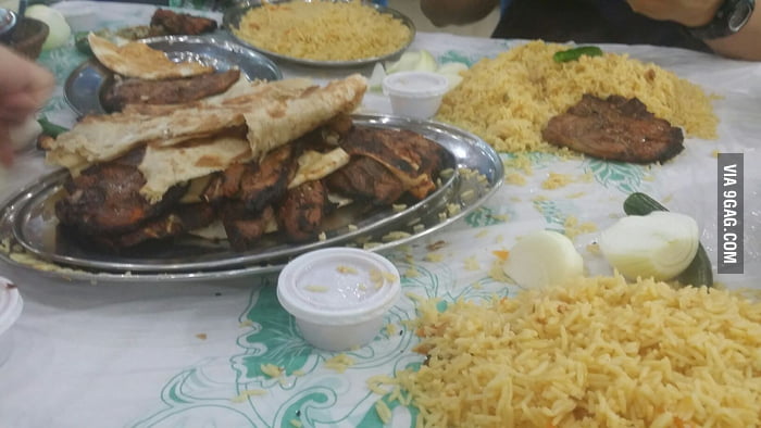 Spare ribs and kabsa(food in saudi arabia) - 9GAG