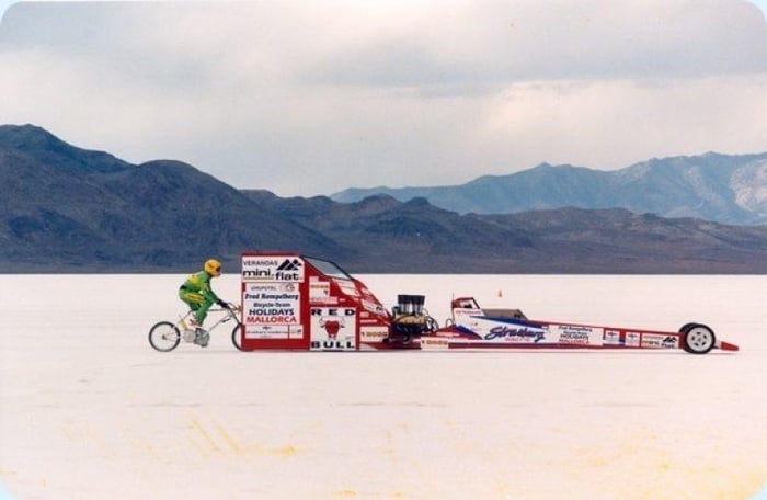 In 1995 Fred Rompelberg pedaled a bike at 167 mph (267 kph) using a ...