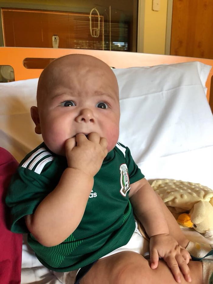This baby pretty much sums up how we felt the last minutes of the match ...