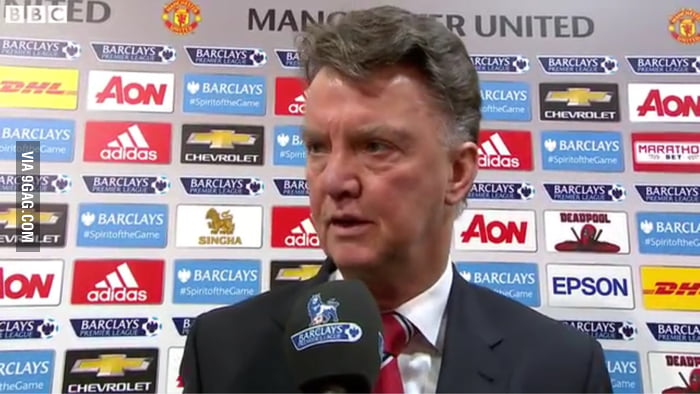 He's even in the background of football interviews... - 9GAG