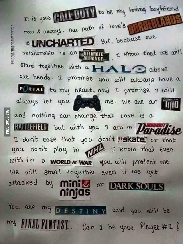 A gamer's proposal. - 9GAG