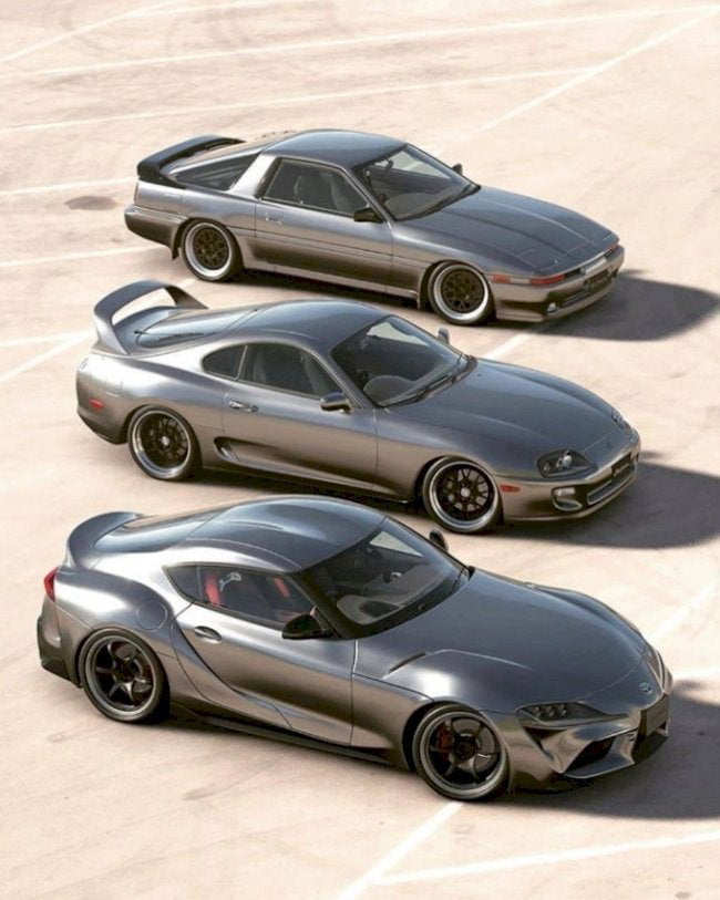 The Three main generations of the Toyota Supra. All together, you can ...