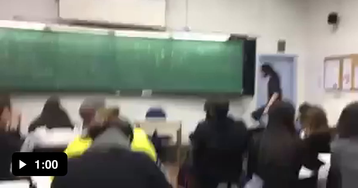 These students hyping up a teacher erasing the blackboard - 9GAG