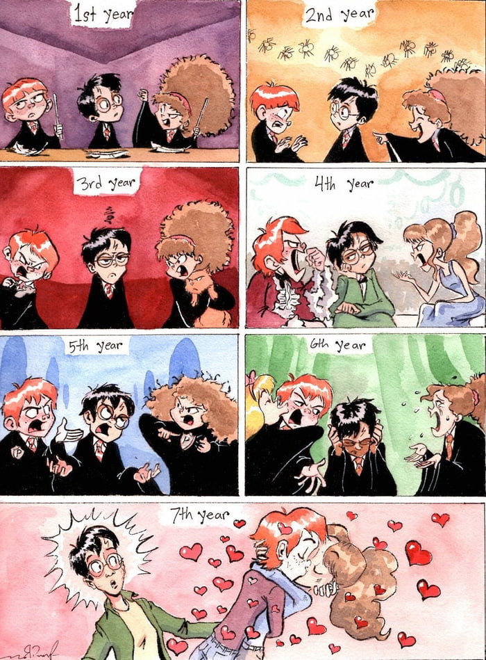 Harry Potter: Ron and Hermione through the years - 9GAG