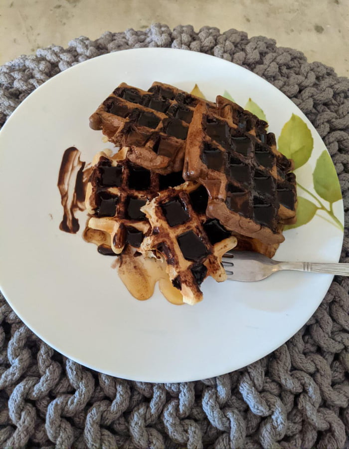 Honey chocolate waffles - 9GAG