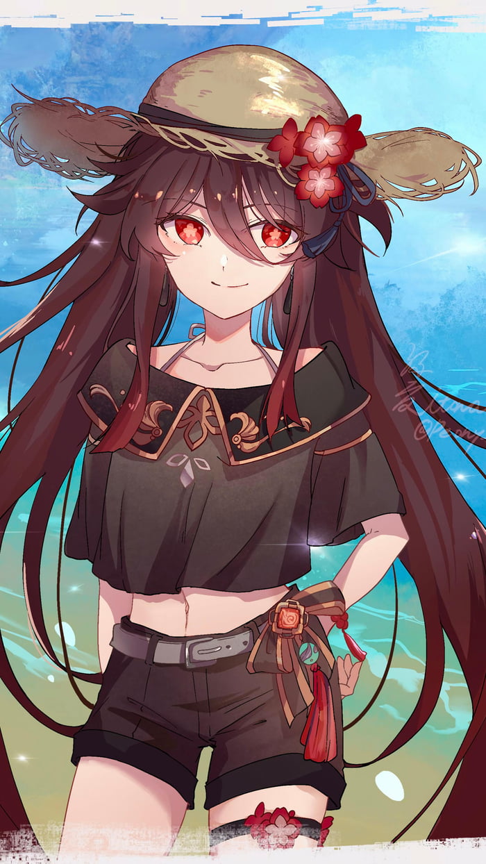 Summer Hu Tao (2250×4000) - 9GAG