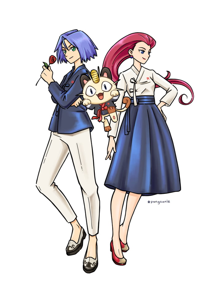 Team Rocket's Jessie and James wearing Hanbok this time! - 9GAG