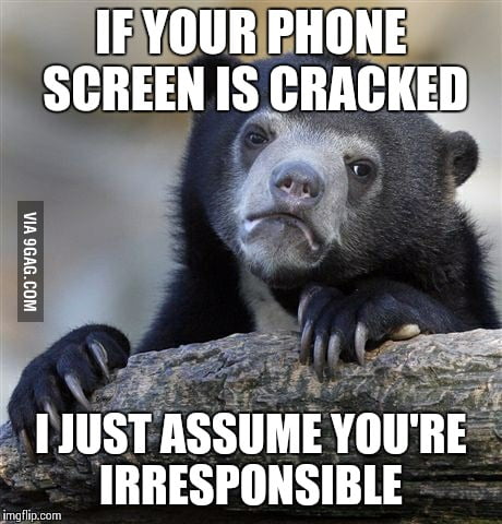 Realized I do this when my screen cracked. - 9GAG