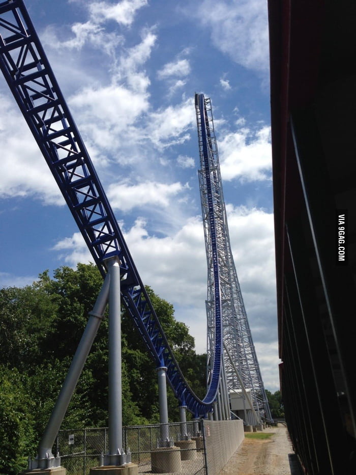 Bottom view of the millennium force roller coaster - 9GAG