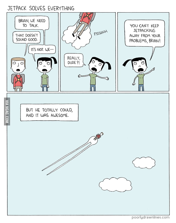 Jetpack solves everything - 9GAG