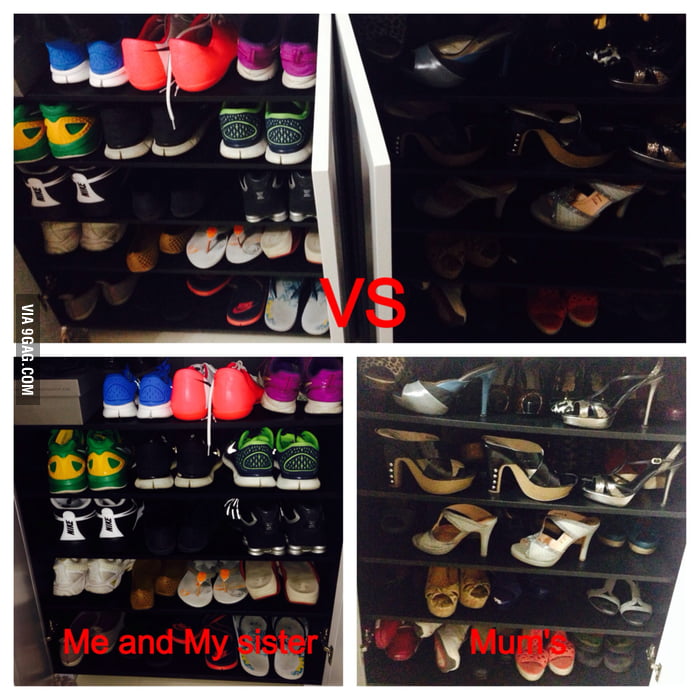 You and your mom shoes rack.. - 9GAG