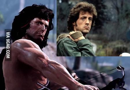 If you ask me, Rambo's face isn't THAT far off. - 9GAG