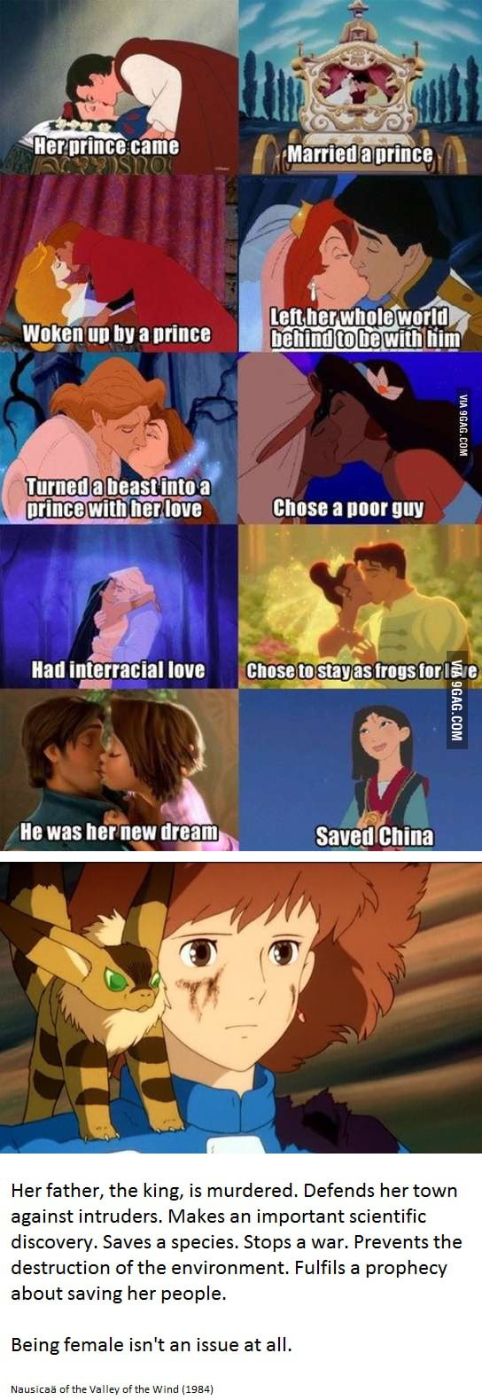 I see your Disney princesses, and raise you Studio Ghibli's princess. - 9GAG