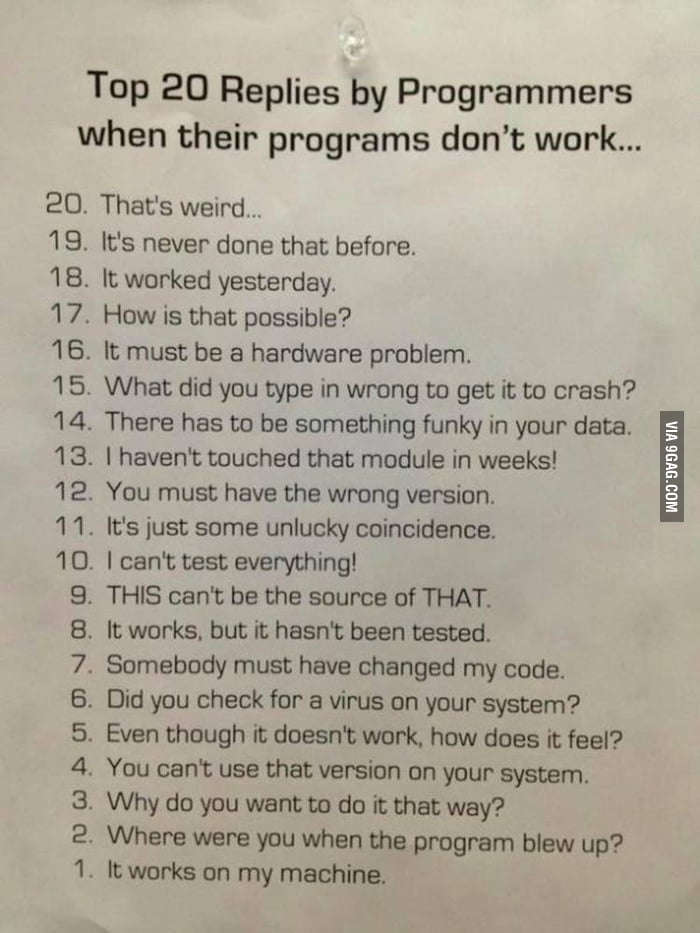 Programmers will understand - 9GAG