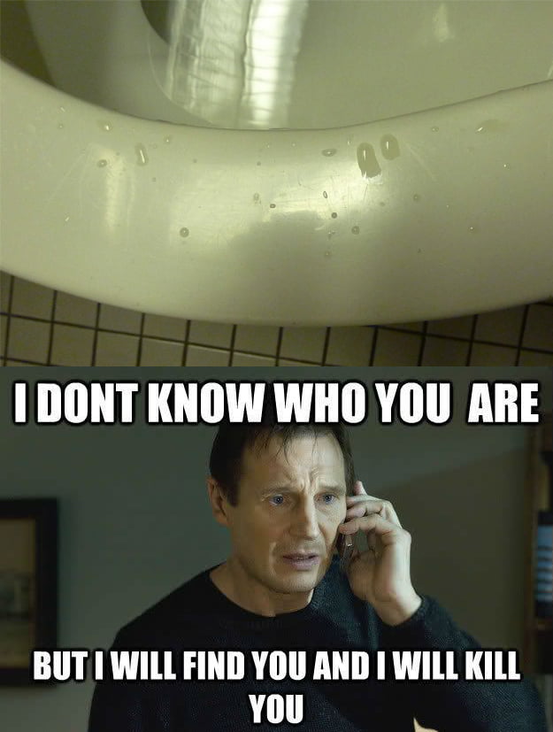 Whenever I see pee on the toilet seat. - 9GAG