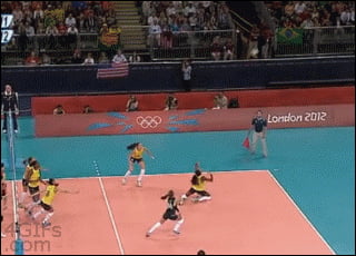Amazing volleyball save - 9GAG