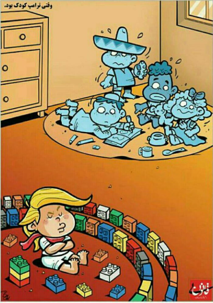 Iranian comic, when trump was a toddler - 9GAG