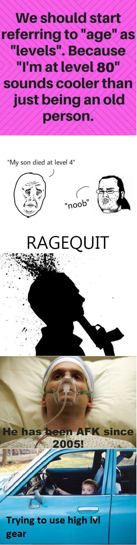 If age was reffer as "levels" - 9GAG