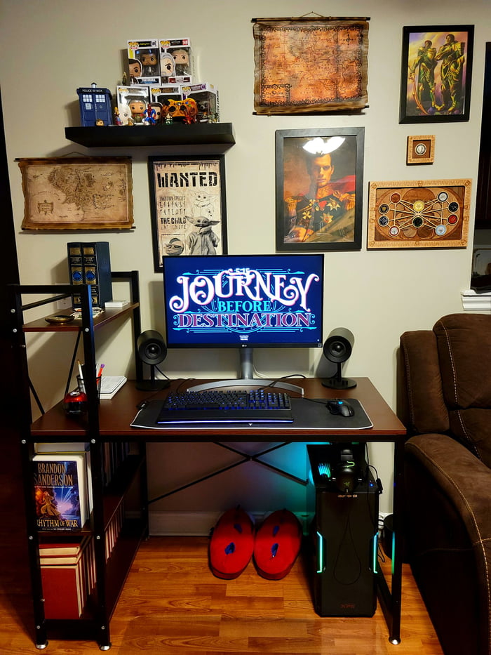 Finally finished my computer/wall set up. Last piece of the puzzle was ...