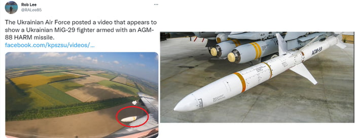 Ukrainian Mig-29 with AGM-88 ( recent photos ) - 9GAG