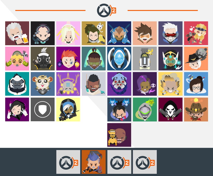 OW2 player Icons. I've updated some of the older ones to represent the ...