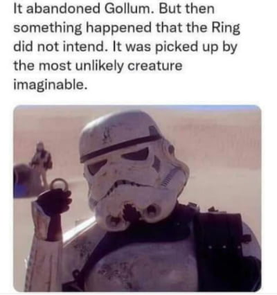 They'd miss throwing it into Mount Doom. - 9GAG