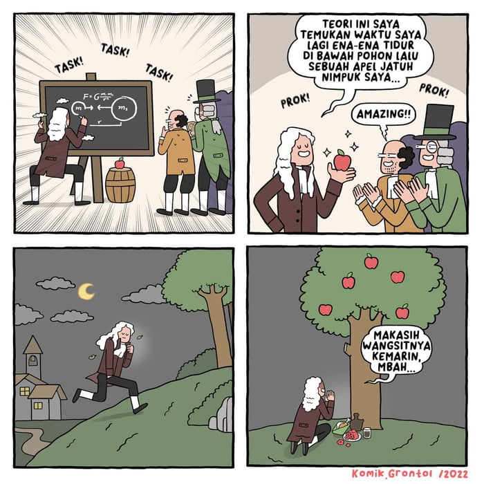 Apple eureka, Isaac Newton - 9GAG