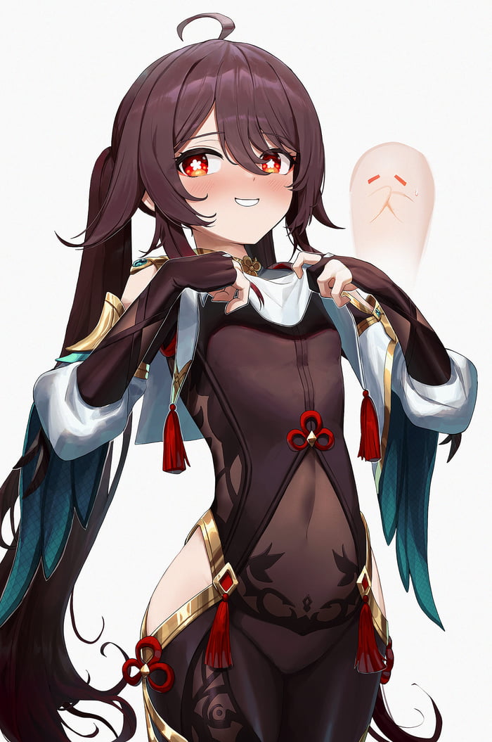 Hu Tao with Shenhe's clothes (bless my eyes) - 9GAG