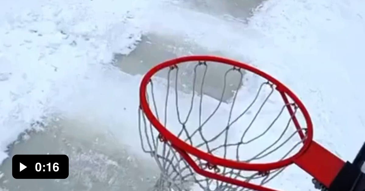 Man dunking on ice skates - 9GAG
