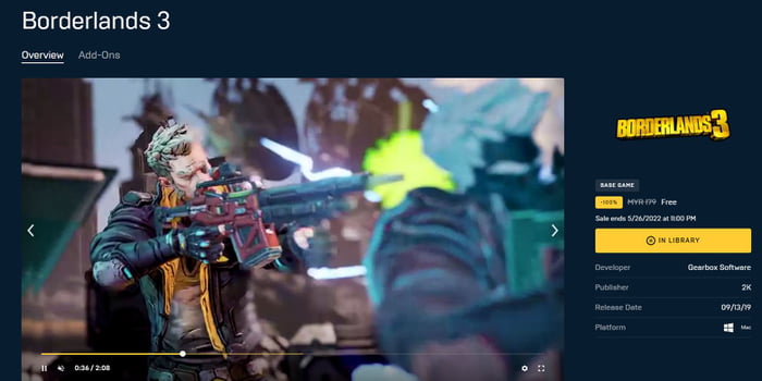 BL3 UP FOR GRABS EPIC STORE NOW - 9GAG
