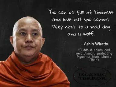 Religion pisslam so bad even peaceful monks are killing them. - 9GAG
