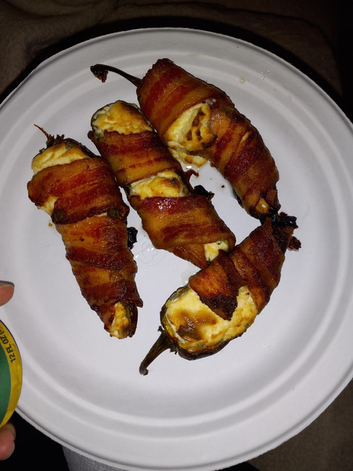 Late night bacon wrapped jalapeños with cream cheese - 9GAG
