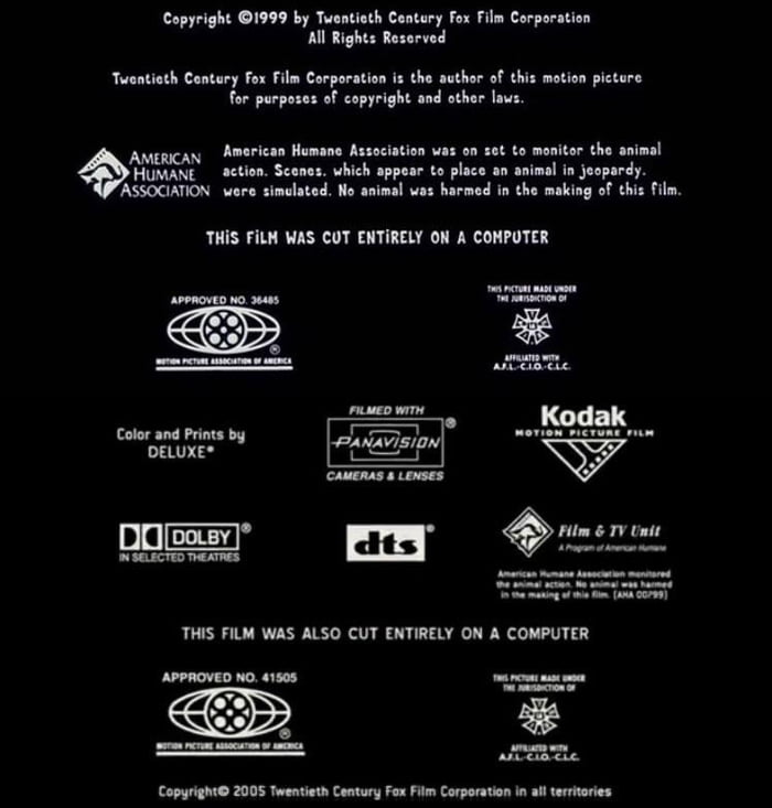 In Office Space (1999) there's a message in the credits stating, “This ...